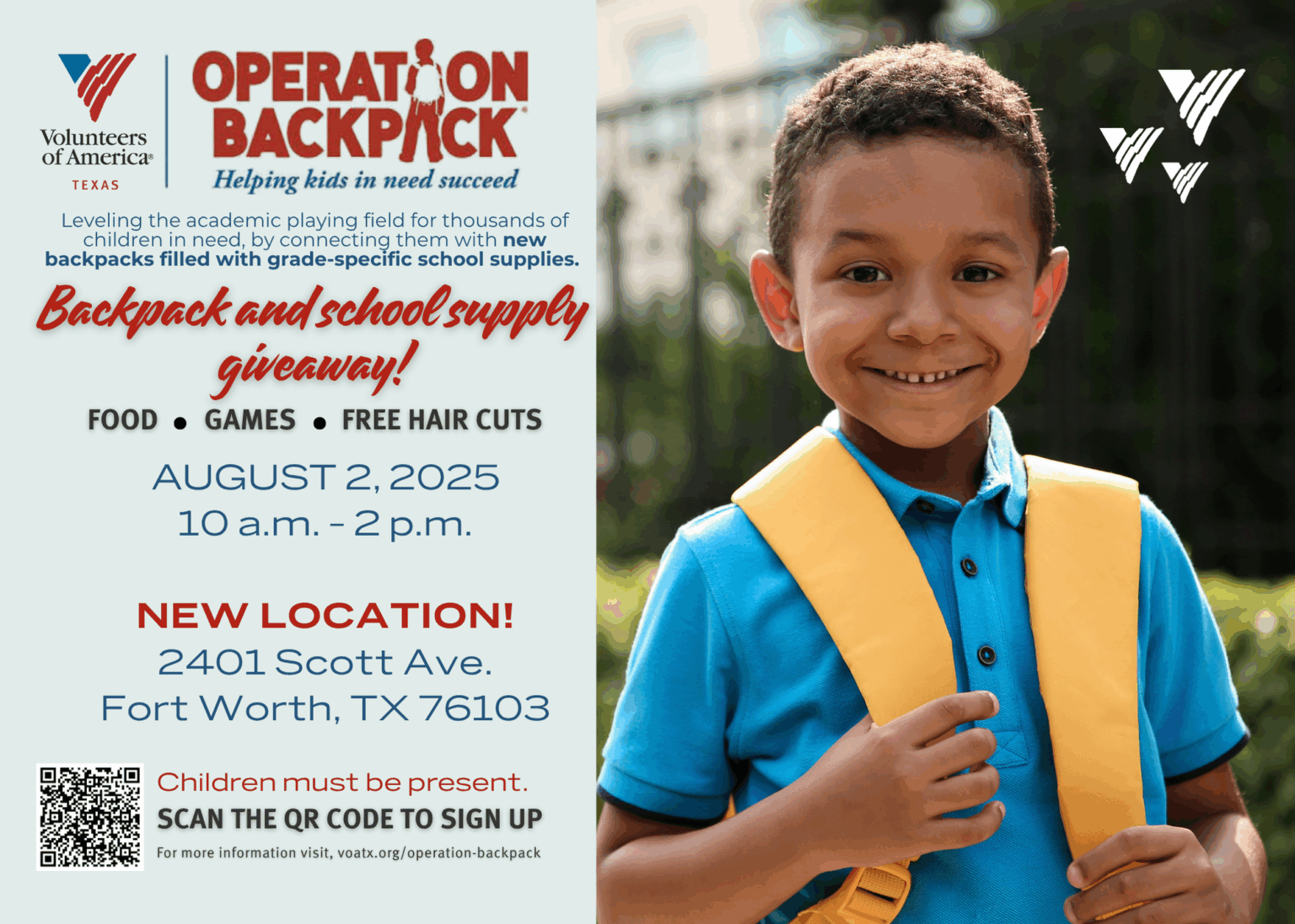 Operation Backpack® - VOA Texas